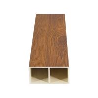China Wood Grain Composite Hollow WPC Timber Tube 100x50mm For Restaurant for sale