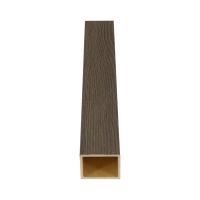 China FSC 2.9m WPC Timber Tube Waterproof Hollow Square Pipe Fire Resistance for sale