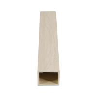 China Formaldehyde Free Indoor WPC Timber Tube Fire Resistance Hollow Wood 50x40mm for sale