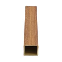 China Formaldehyde Free Indoor WPC Timber Tube Fire Resistance Hollow Wood 50x40mm for sale