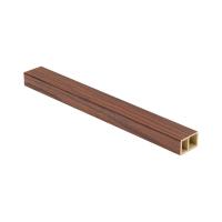 China CE Outdoor Composite hollow WPC Timber Tube Easy Installation 40x25mm for sale