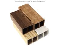 China ISO9001 Innocuous Hollow Wood WPC Timber Tube 75x50mm Anti UV No Painting for sale