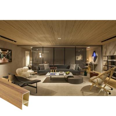 China 50x90mm Waterproof WPC Interior Ceiling Panels Pure Color CE5090 for sale