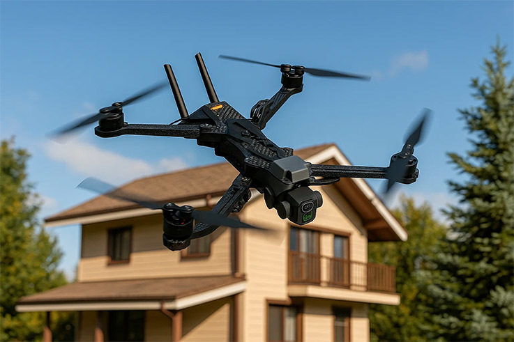drone on the sky