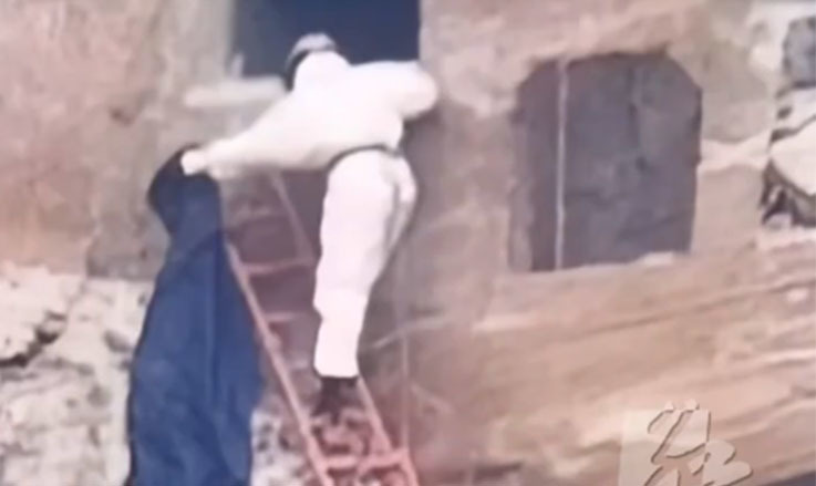 Man Flying Drone Discovers Human Remains in Cliff Cave