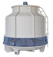 China 10T-100T Round Type Counter Flow FRP Casing Cooling Tower For Water Chiller System for sale