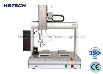China Dual Tip Automatic Soldering Robot Double Working Station 500x300x100mm ±0.02mm for sale