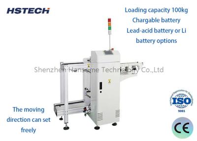 China HS-200A Rubber Strip Guided AGV with 100kg Load Capacity and 3-5° Gradeability for sale