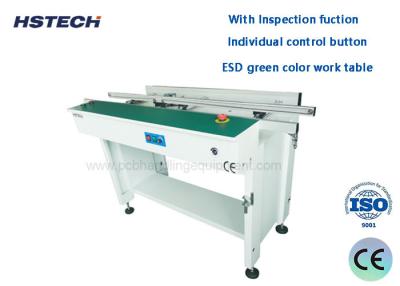 China Sick Sensor 1500mm Length ESD Belt PCB Linking Conveyor With Inspection Fuction Individual Control Button for sale