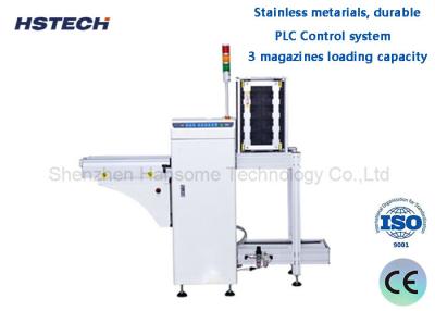China PLC Control PCB Unloader 3 Magazine Automatic SMT Unloader 900mm Transport Height for sale