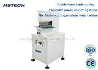 China Pneumatic Driven Blade Metal Low Cutting Force Stress V Cut PCB Depanelizer for sale