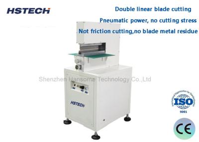 China Pneumatic Driven Blade Metal Low Cutting Force Stress V Cut PCB Depanelizer for sale