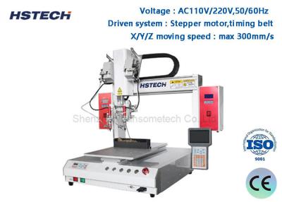 China Dual Head Automated Soldering Equipment 400mm Moving Range Timing Belt Single Platform for sale