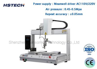 China 5 Axis Automatic Soldering Robot 500mm X 300mm Y Dual Platform Temperature Control for sale