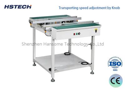 China Stable Stainless Steel Manual Hand Crank Width Adjustable PCB Transporting Conveyor for sale