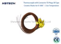 China PtRh13-Pt WRB R Type Thermocouple with Connector TD Plugs Ceramic 0-1600°C for sale