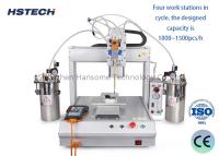 China LED Bulb Glue Dispenser 4 Station Rotary with Z Axis 250mm Text Programming for sale