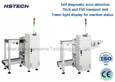 China Stainless Steel PCB Loader Unloader with ESD Belt 920mm Transport Height Self Diagnostic Error Detection for sale