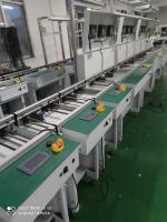 China SMT PCB Conveyor with ESD Working Table Manual Width Adjust 910mm Height 530mm PCB Width for sale