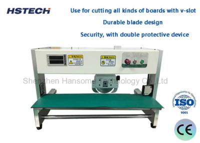China 400mm Length PCB Board Cutting Machine Circular Blade Moving Low Force Stress HS-300 for sale