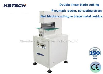 China Pneumatic Driven Blade Metal Low Cutting Force Stress V Cut PCB Depanelizer HS-320 for sale