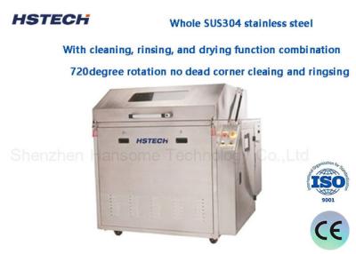 China PLC Control Aqueous Auto SMT Wave Solder Pallets Condenser Spraying Cleaner HS-630 for sale