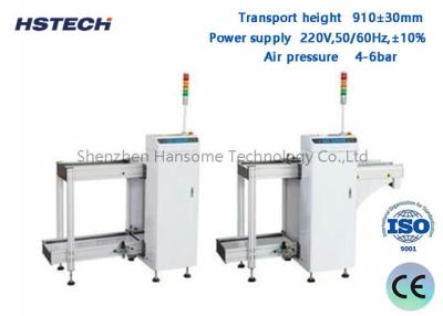 China 90 Degree PCB Magazine Unloader 530x390mm SMT Production Line LED Button Control for sale