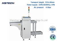 China Compact 90 Degree Right Angle PCB Unloader 530x460mm SMEMA Compatible SMT Unloader for sale