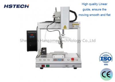 China Automatic Soldering Machine 4 Axis 300x300x100mm with Auto Cleaning and Iron Head Alignment for sale