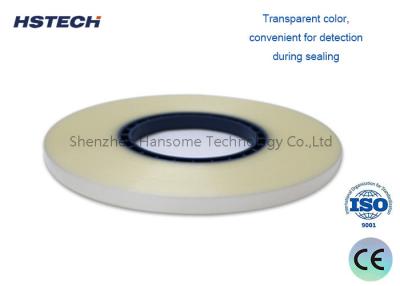 China Transparent PET Hot Sealing Cover Tape 9.3mm Width 0.2Mpa Sealing Pressure for SMD Component Counting for sale