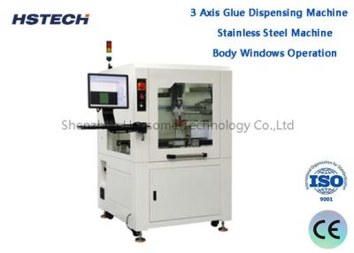 China High Speed PC Control LCD Screen Visual Glue Dispensing Machine 400x300mm HS-VD331 for sale