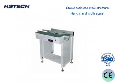 China Stainless Steel PCB Transport Conveyor 600mm 1000mm Hand Crank Width Adjustment LED Control for sale