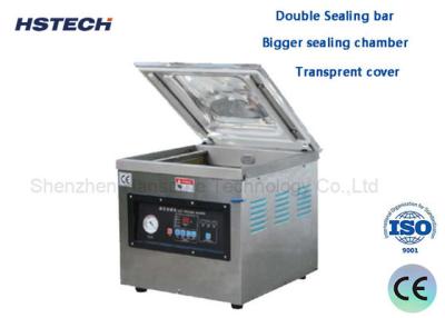 China Industrial Vacuum Sealing Machine Double Sealing Bar 400mm Chamber Transparent Cover for sale