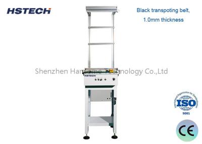 China Stainless Steel Manual Hand Crank PCB Conveyor 600mm 1000mm with SMEMA Signal for sale