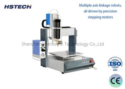 China Desktop Robotic Soldering Machine Double Soldering Tip 500x300x300mm Working Range for sale