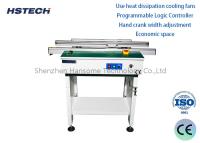 China PCB Handling Equipment Stable Stainless Steel Manual Hand Crank Width Adjustable Conveyor for sale