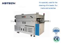 China Automatic Solvent Coating PCB Cleaning Machine 220V 500mm Max PCBA Size Roller Disc Brush for sale