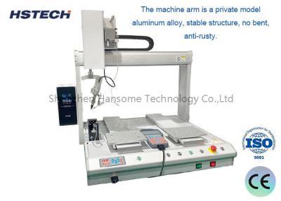 China Automatic Soldering Robot 300x300mm Dual Platform 5Axis Manual Programming Workbench for sale