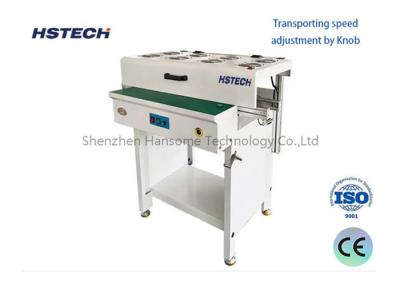 China Stainless Steel PCB Transporting Conveyor 1000mm with Hand Crank Width Adjustment and ESD Flat Belt for SMT for sale