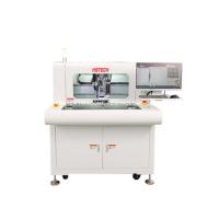 China Inline PCB Router Machine with SMEMA Signal PC Operation 100000 RPM Sycotec Spindle 350x350mm Capacity for sale