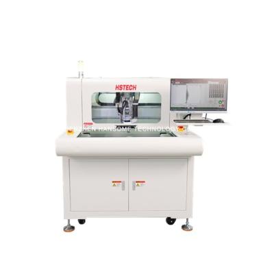 China Inline PCB Router Machine with SMEMA Signal PC Operation 100000 RPM Sycotec Spindle 350x350mm Capacity for sale