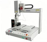 China Automatic 5 Axis Dual Table Robotic Soldering Machine Programmable Teach Pendant For PCB Assembly for sale