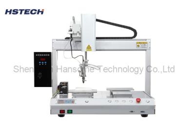 China 4-Axis Robotic Soldering Machine HS-S5331 with 500mm X-Axis Range and 5-500°C Temperature Control for sale