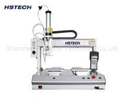 China Double Platform 4-Axis Desktop Glue Dispensing Machine with Stepper Motor, 300mm/s Speed, 500×300mm Work Area for sale