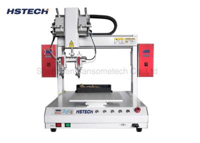 China Dual Head Automated Soldering Machine 400mm×400mm Moving Range with ±0.02mm Accuracy and Stepper Motor Drive for sale