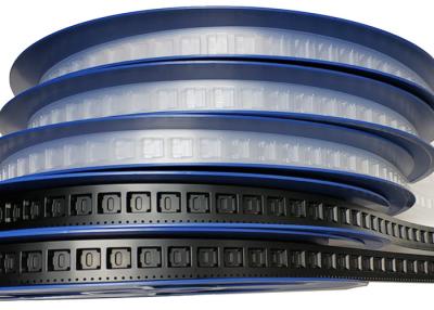 China Embossed Carrier Tape 8-104mm Width with 1.5mm Sprocket Holes for SMD Component Packaging for sale