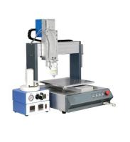 China Desktop Single Head PUR Glue Dispensing Machine 3 Axis HS-D331 with 300×300×100mm Range and 0.02mm Accuracy for sale