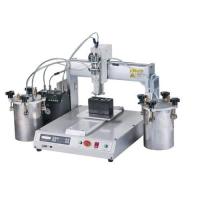 China 4 Rotary Station Text Screen PLC Glue Dispensing Machine 110mm Diameter 300 RPM for LED Bulb Assembly for sale