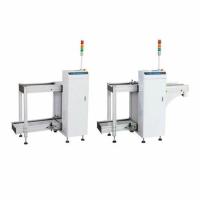 China 40mm Pitch 90 Degree PCB Magazine Unloader with 20M/Min Speed and 910mm Transport Height for SMT Production for sale
