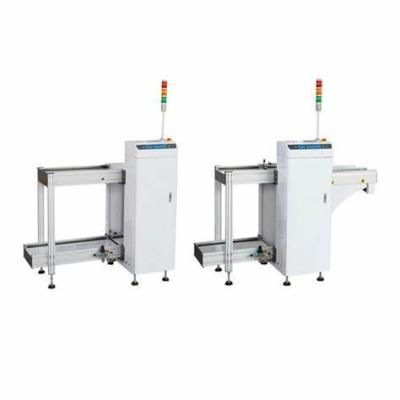 China 40mm Pitch 90 Degree PCB Magazine Unloader with 20M/Min Speed and 910mm Transport Height for SMT Production for sale